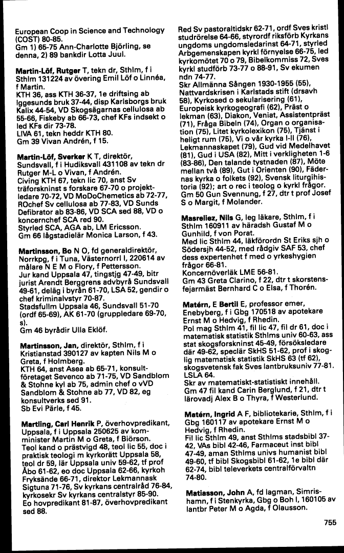 755 (Vem är det : Svensk biografisk handbok / 1993)